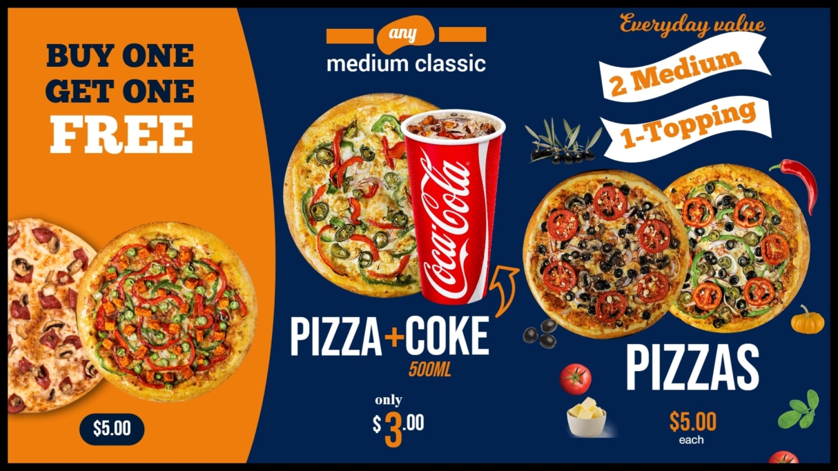 Pizza Menu Boards | Lira Screen