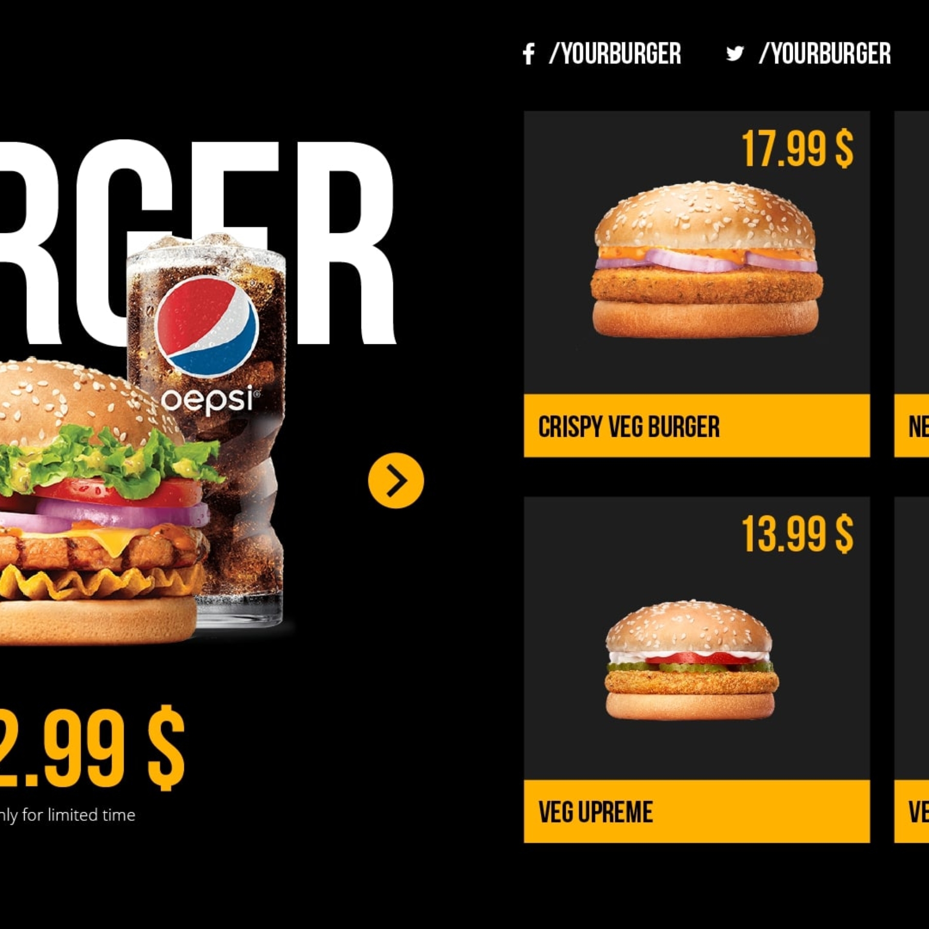 Burger Menu Boards | Lira Screen