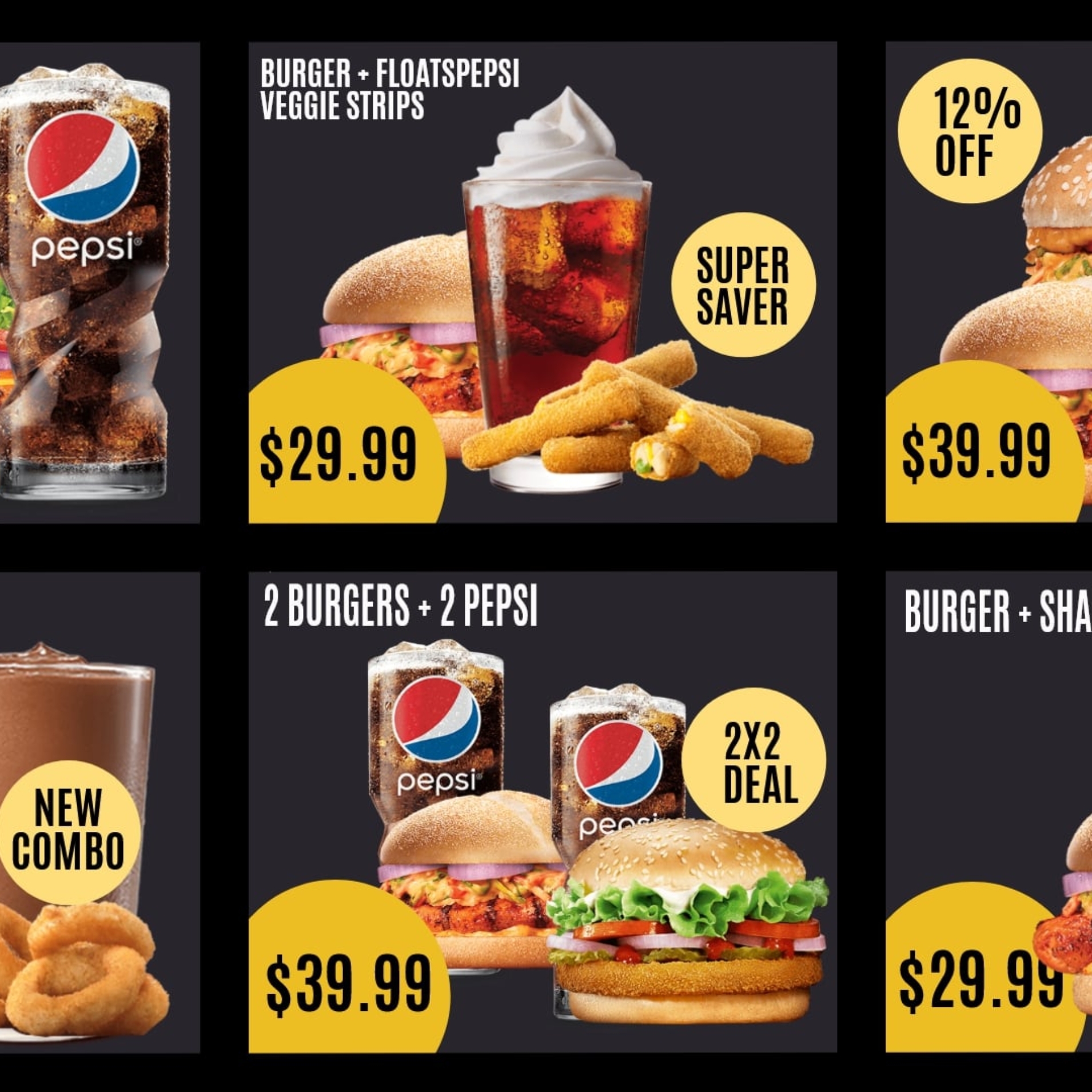 Burger Menu Boards | Lira Screen