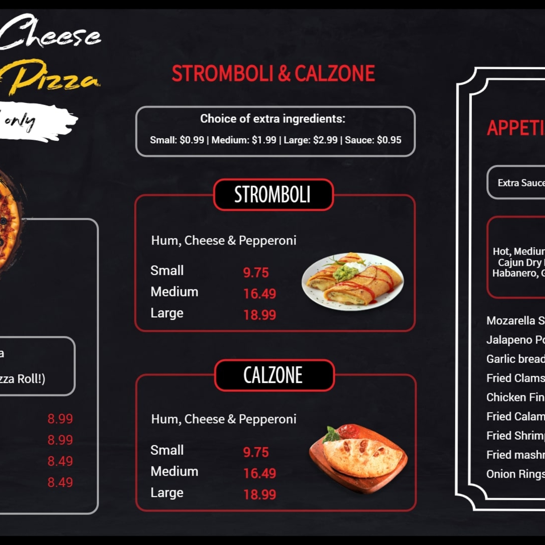 Pizza Menu Boards | Lira Screen