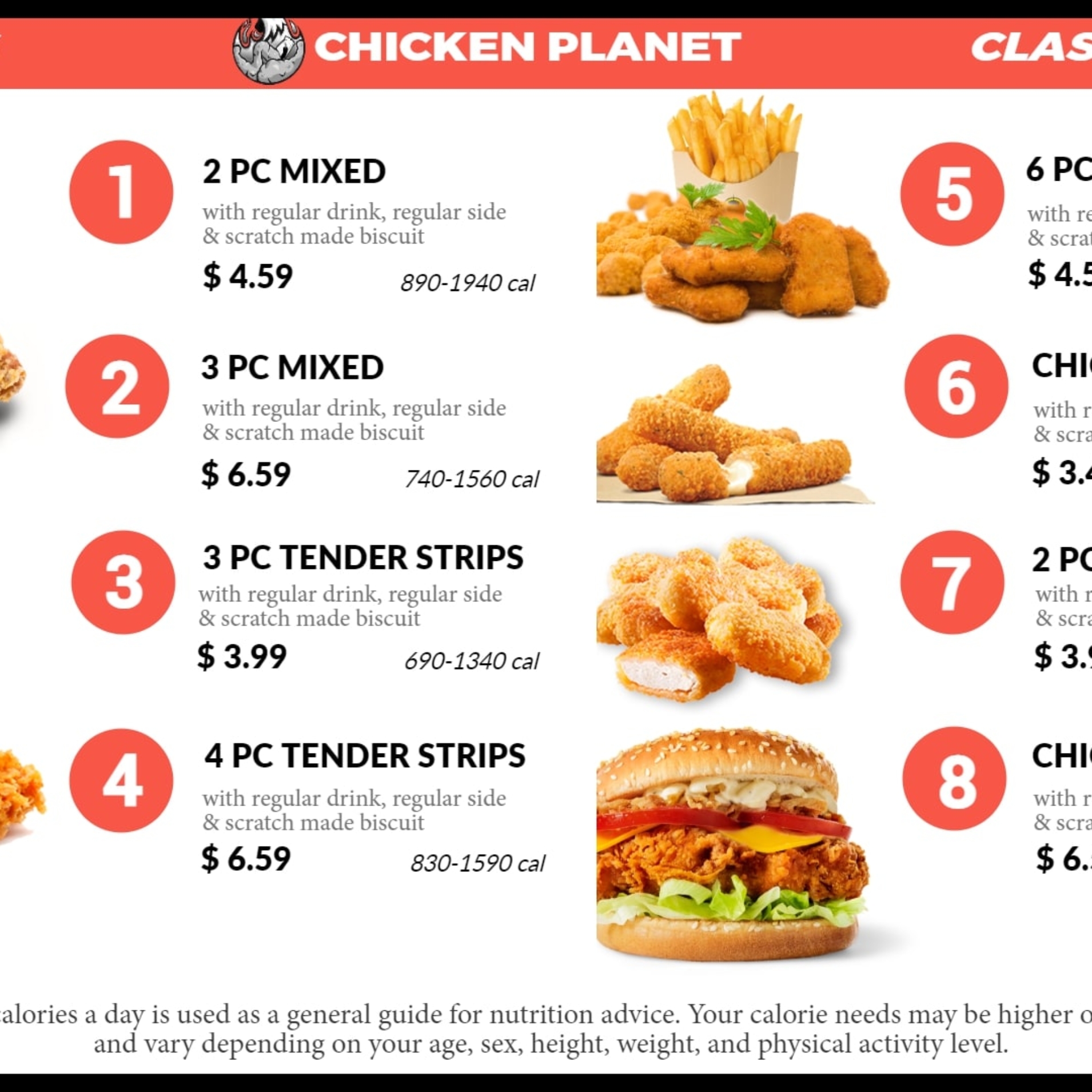 Chicken Menu Boards