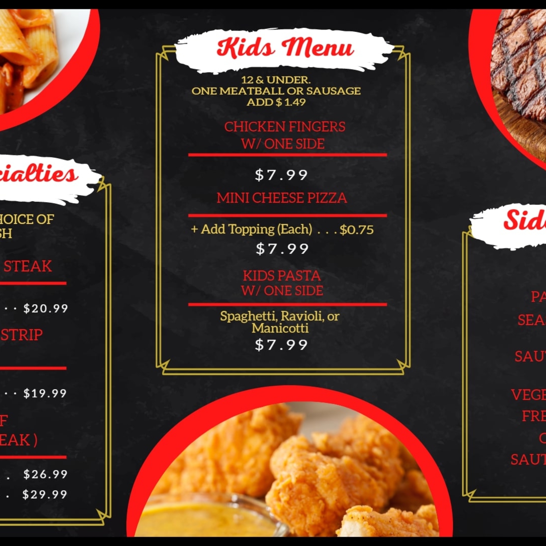 Chicken Menu Boards