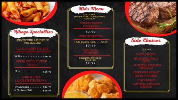Chicken Menu Boards
