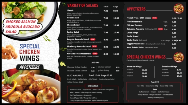 Chicken Menu Boards