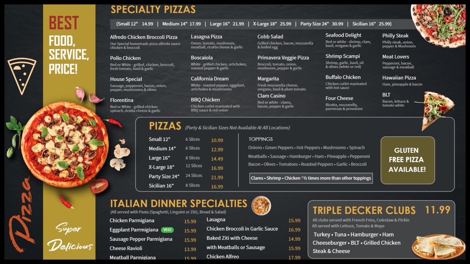 Free Menu Boards Templates