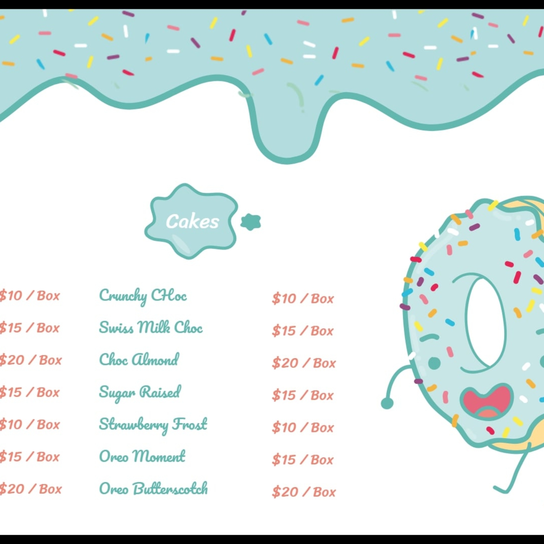 Donuts Menu Boards | Lira Screen