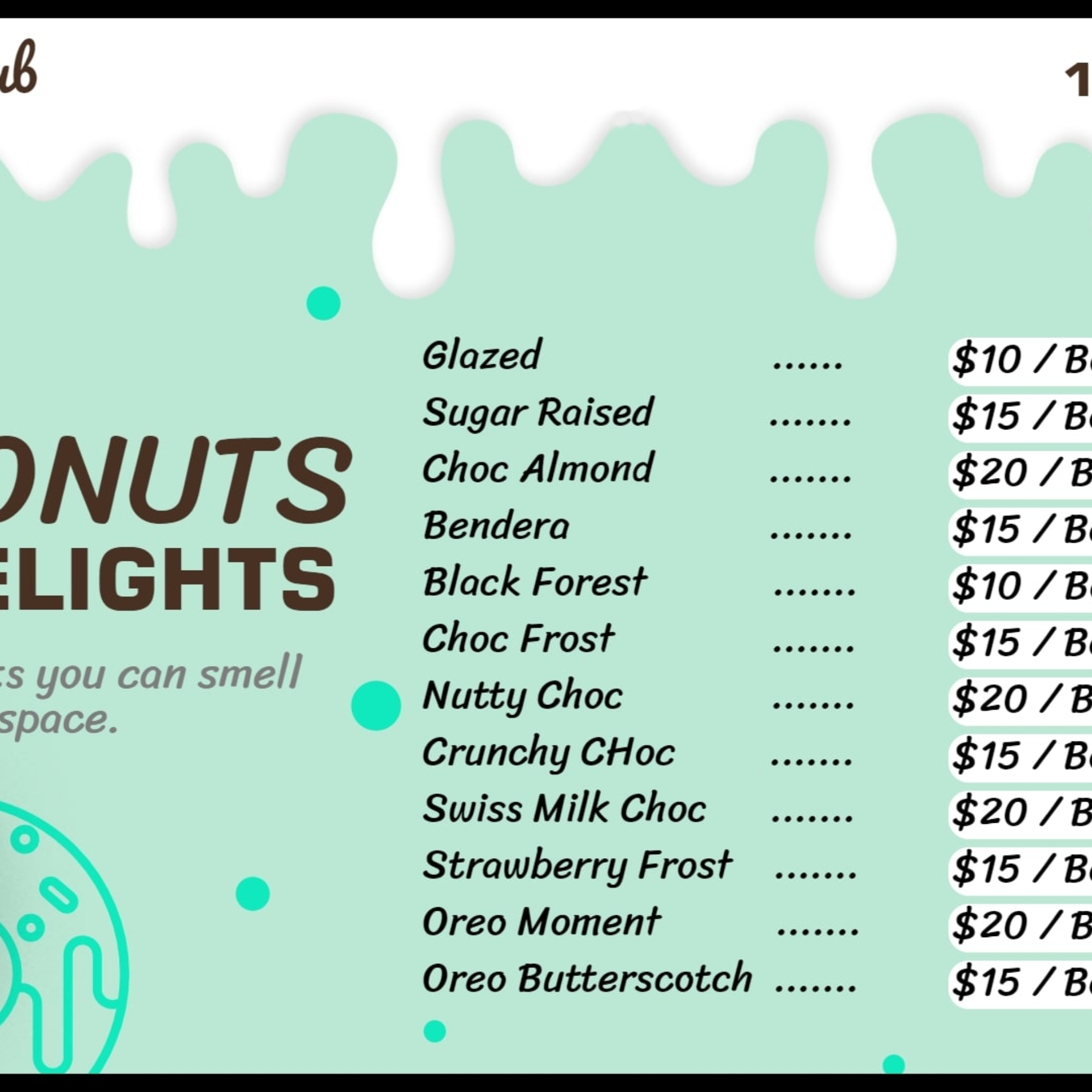 Donuts Menu Boards | Lira Screen