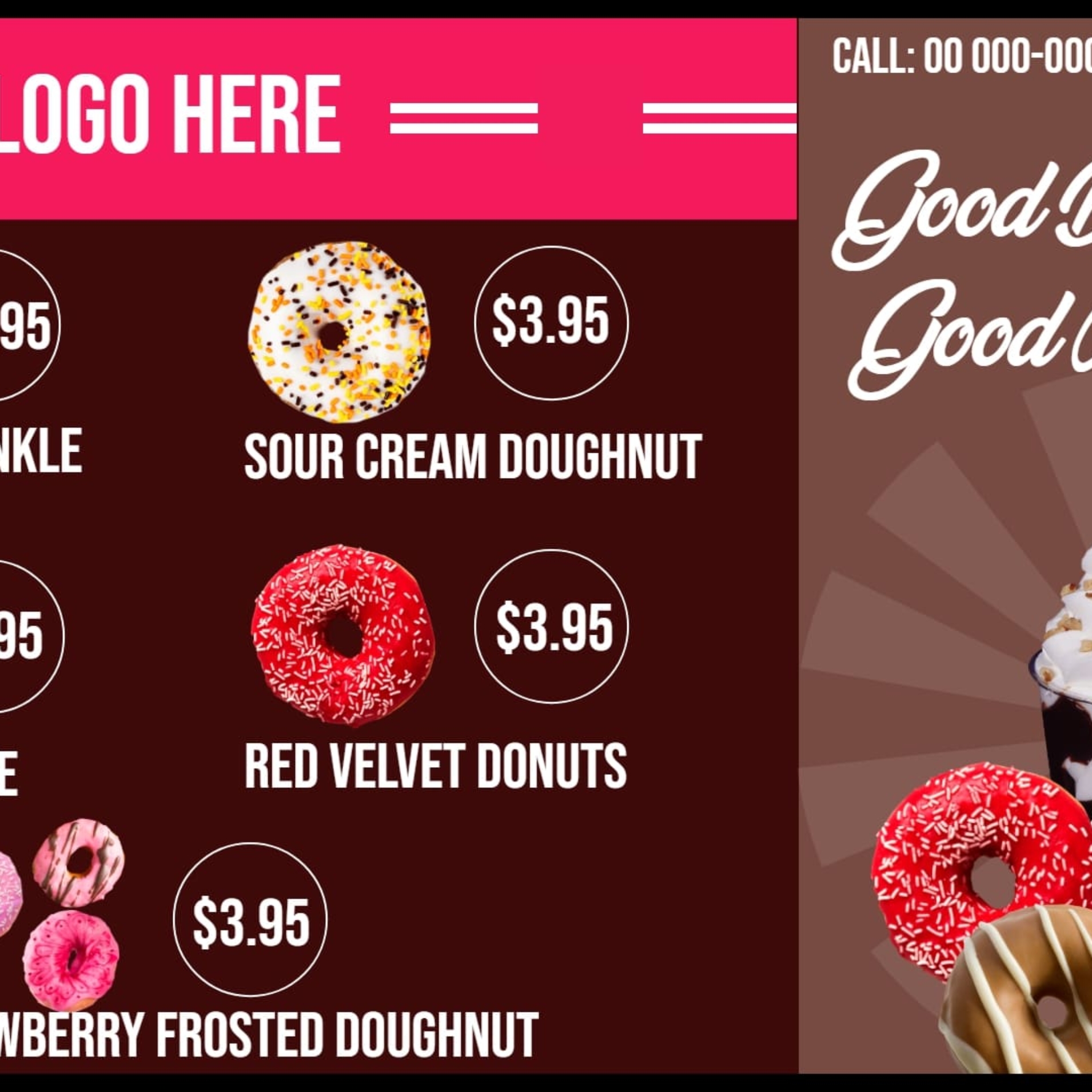 Donuts Menu Boards | Lira Screen
