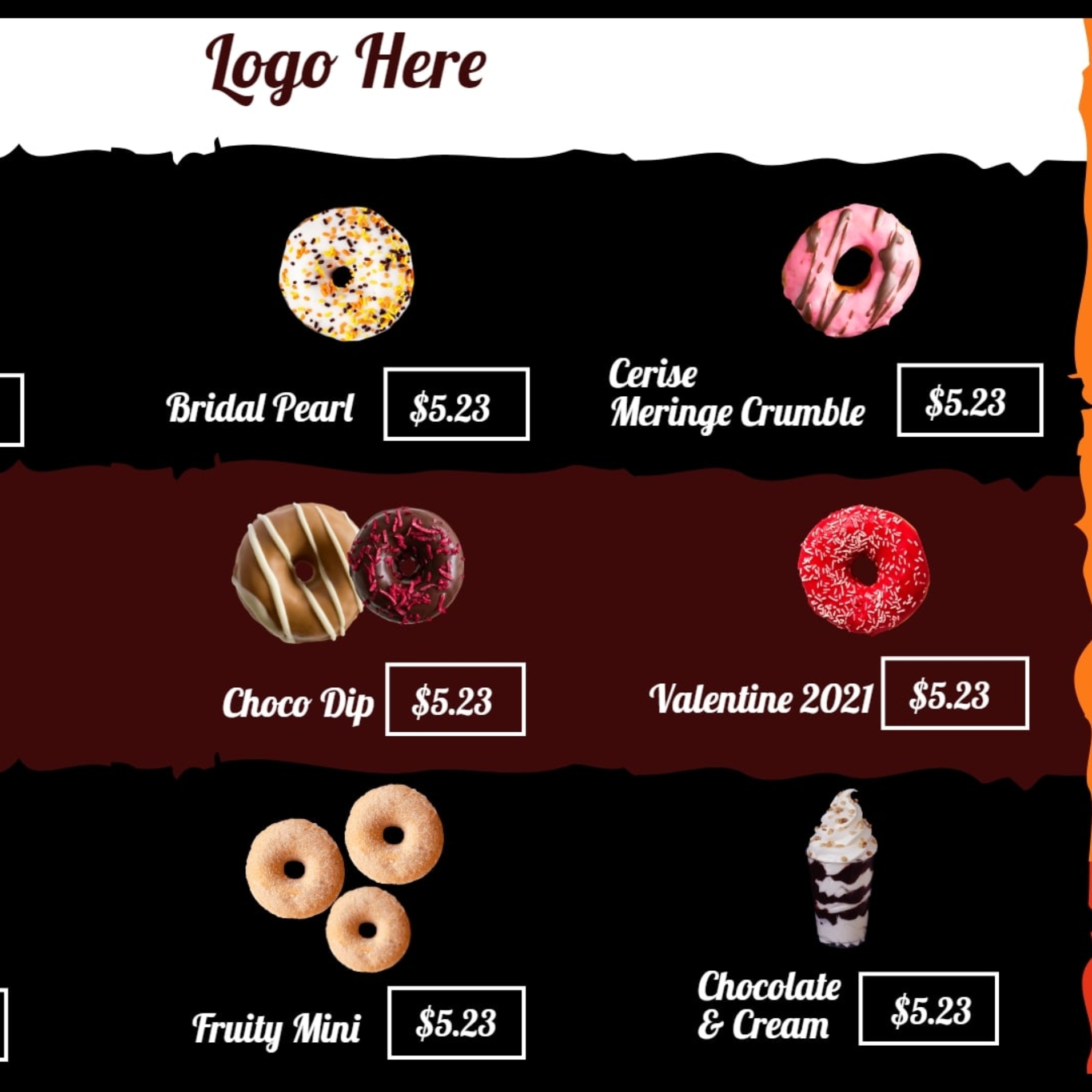 Donuts Menu Boards | Lira Screen
