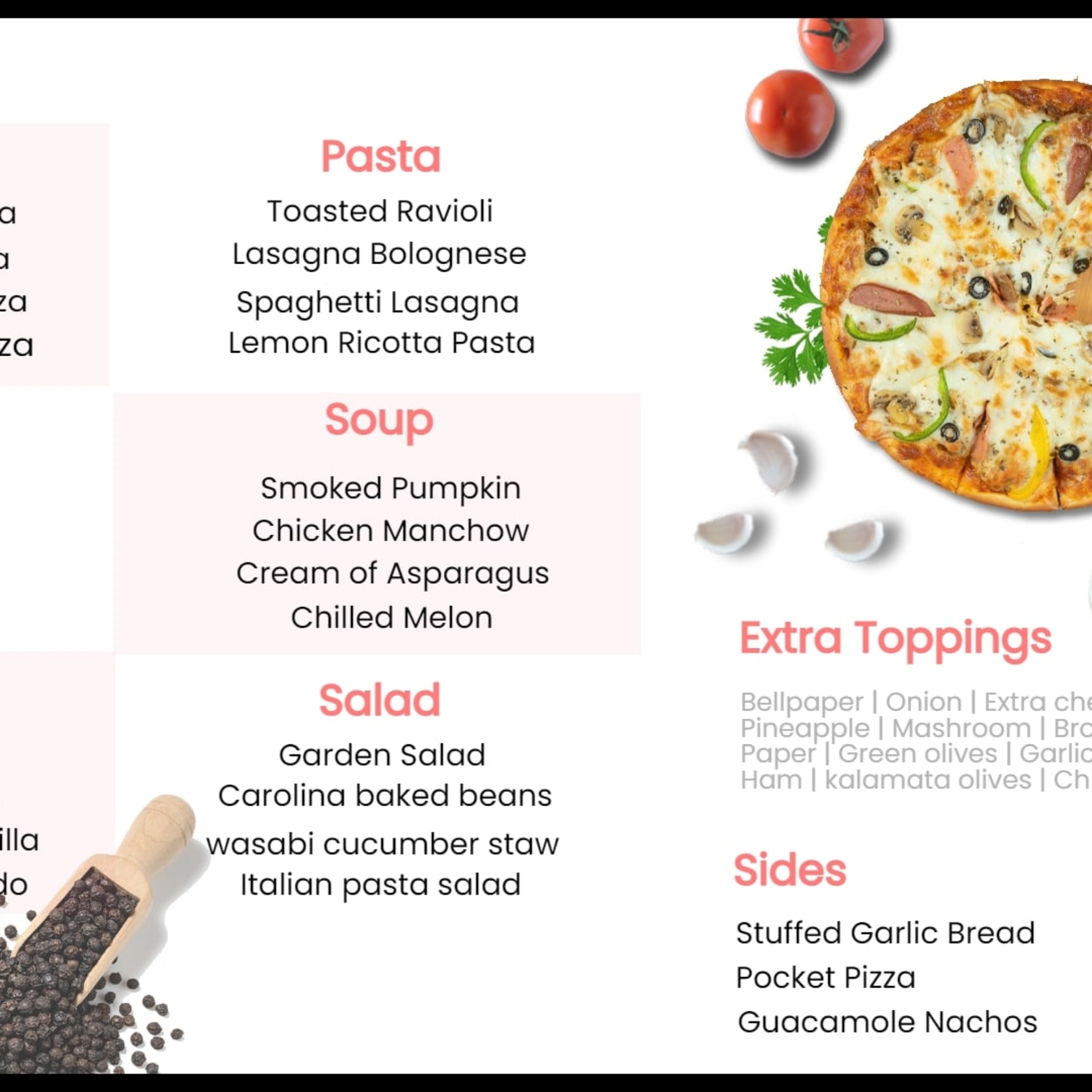 Pizza Menu Boards | Lira Screen