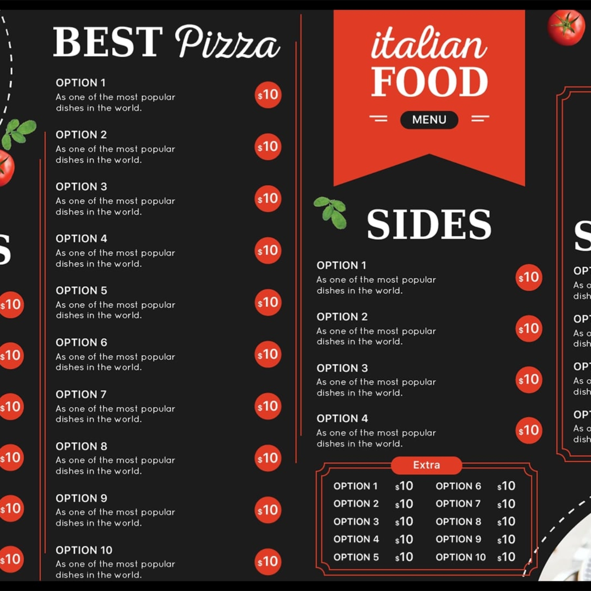 Pizza Menu Boards | Lira Screen