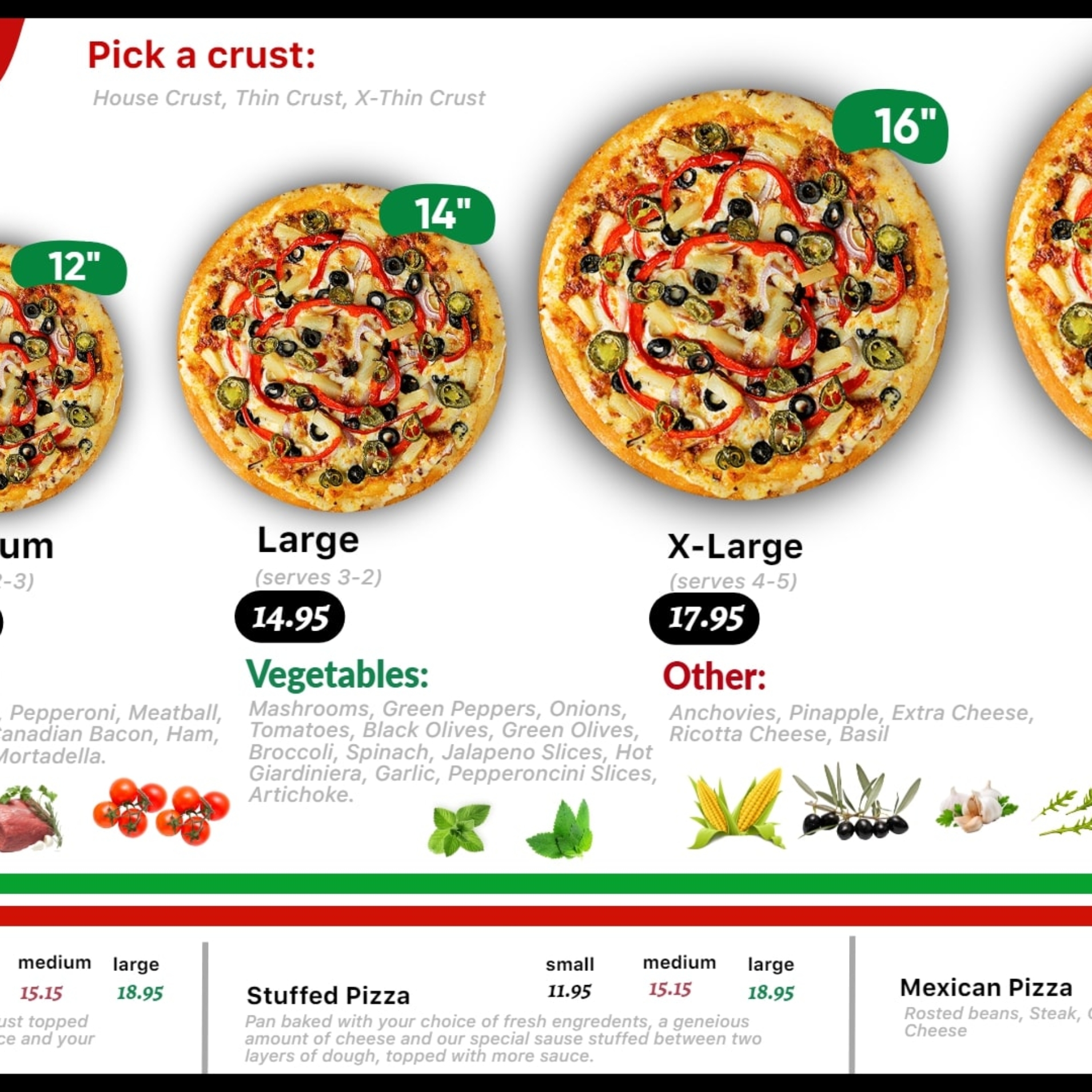 Pizza Menu Boards | Lira Screen