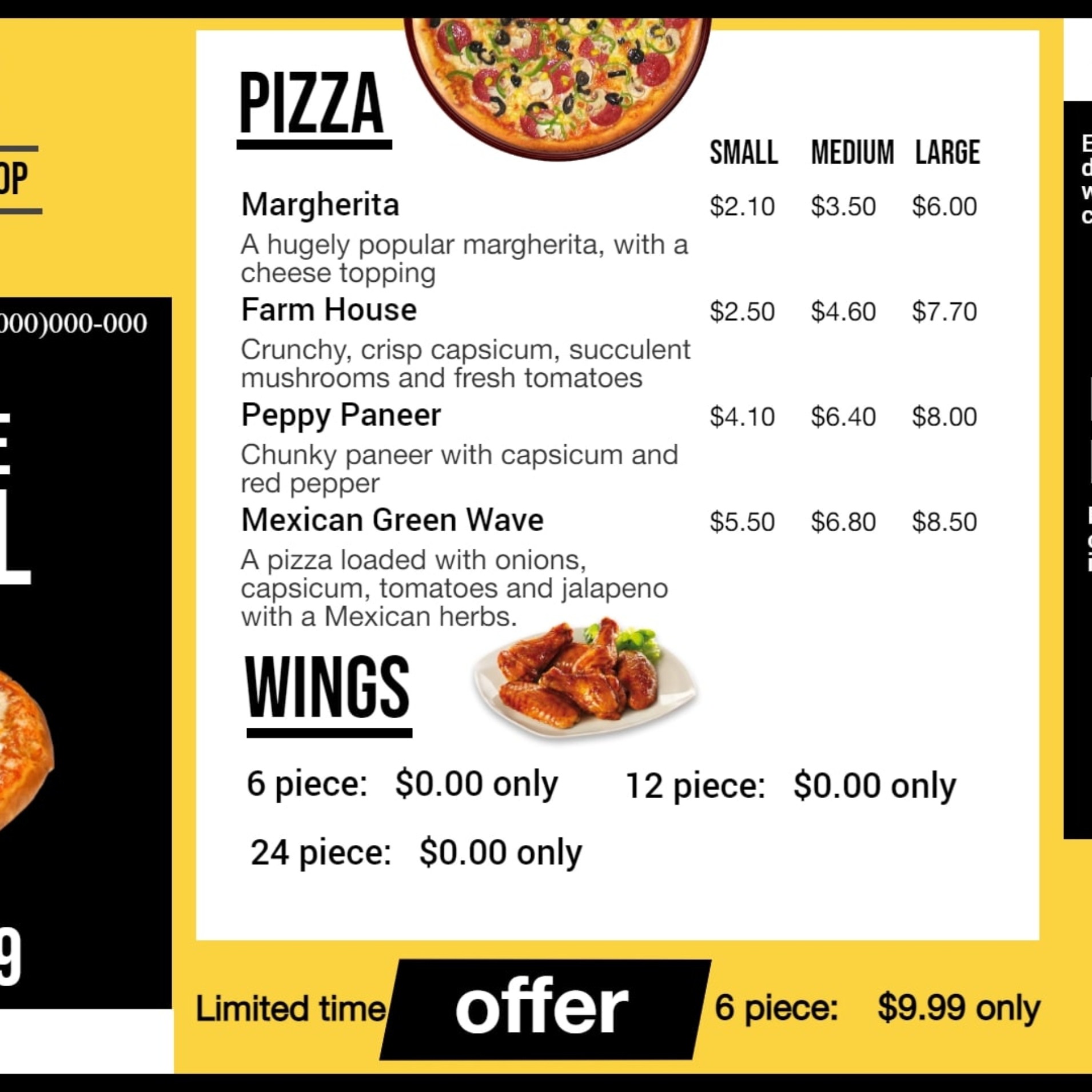 Pizza Menu Boards | Lira Screen