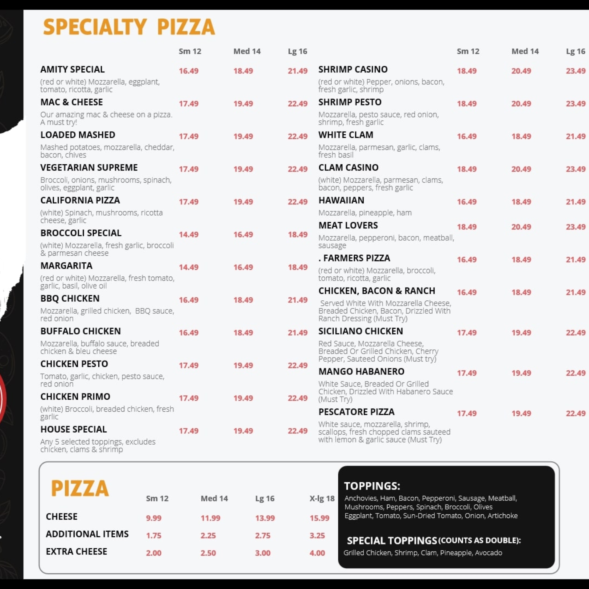 Pizza Menu Boards | Lira Screen
