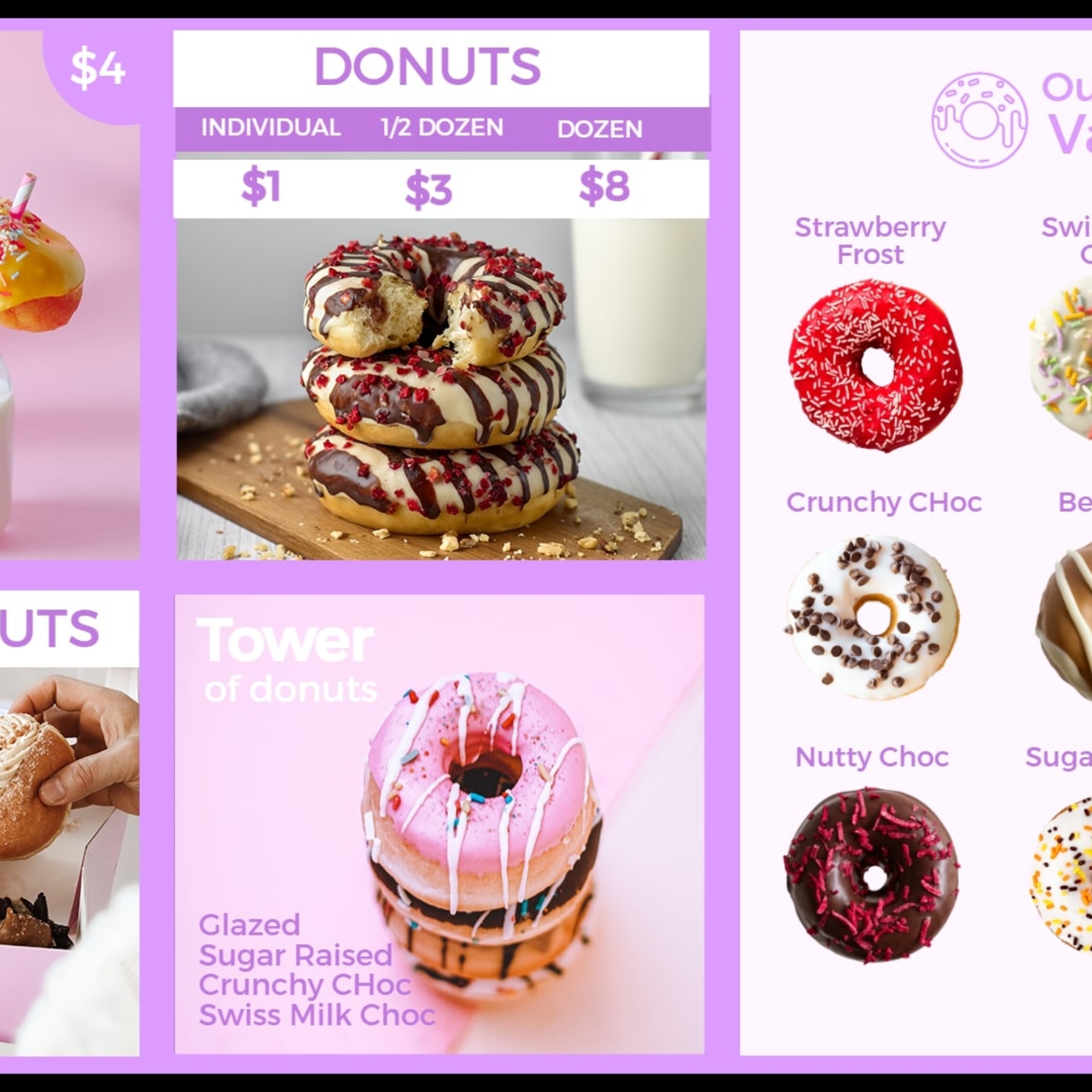 Donuts Menu Boards | Lira Screen