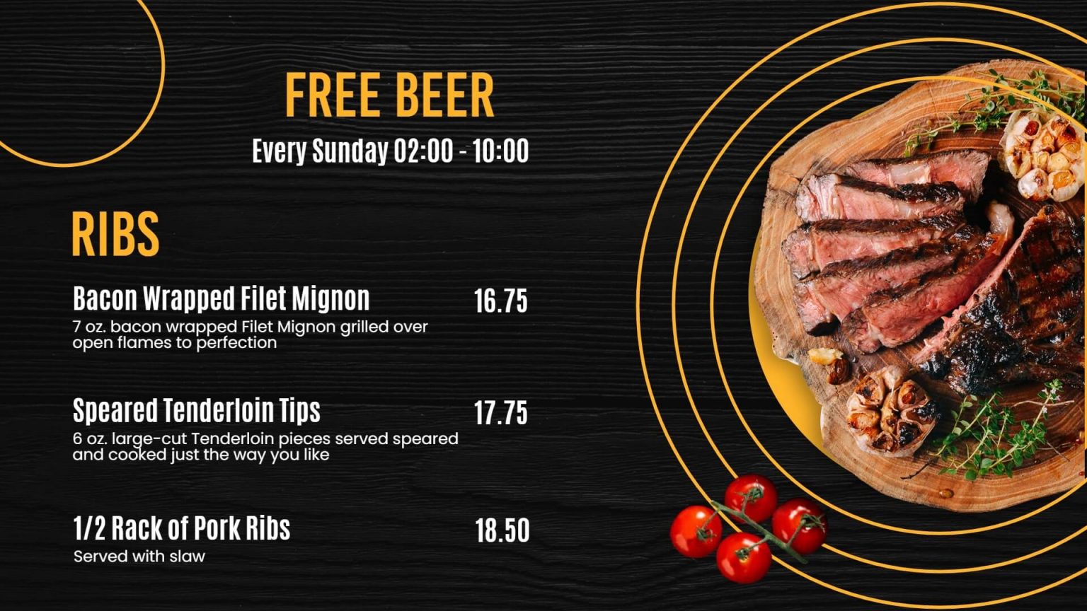 Digital Menu Boards - Free Templates for all types of Restaurant